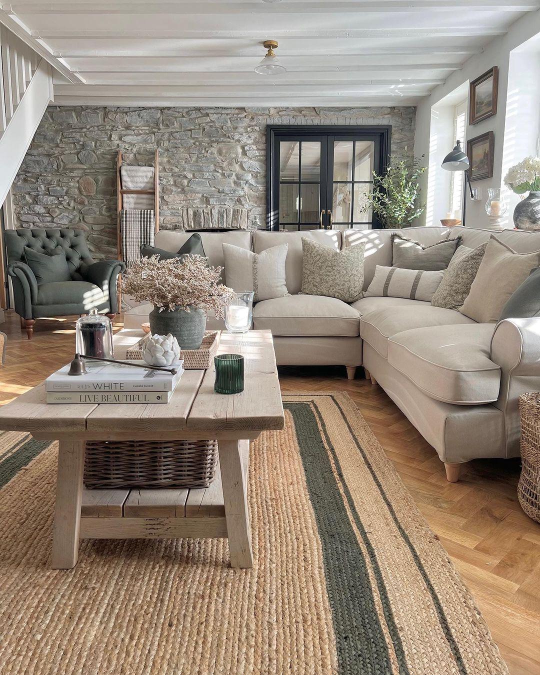 Living Room Rug With Grey Couch | Baci Living Room